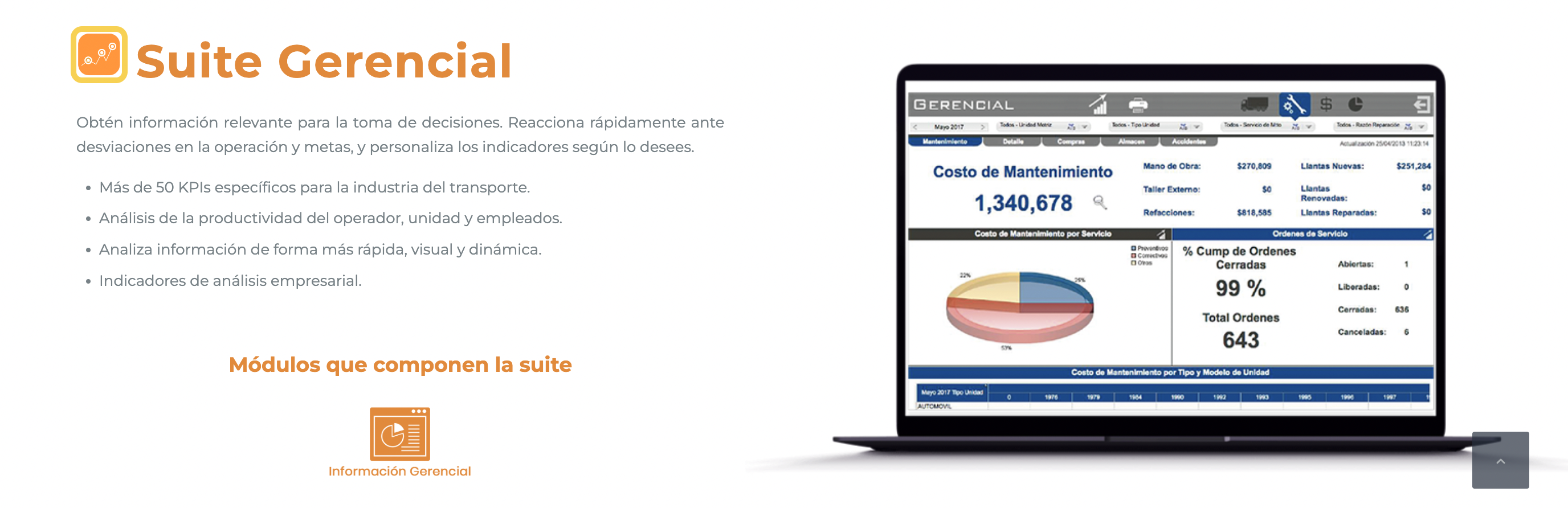 Gestión de flotas: maximiza recursos y reduce costos eficientemente.